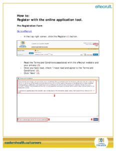 Instructions_Registering with eRecruit_FINAL_NOV 1_2012 – Eastern Health
